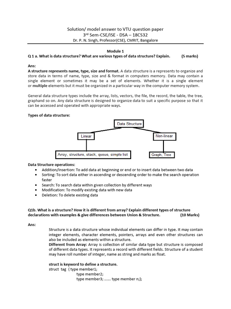 VTU Exam Question Paper With Solution of 18CS32 Data Structures and Applications Dec-2020-Dr ...