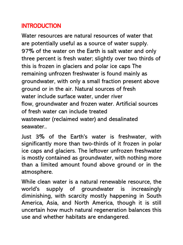 Water Resource and Evironment | PDF | Water | Science & Mathematics