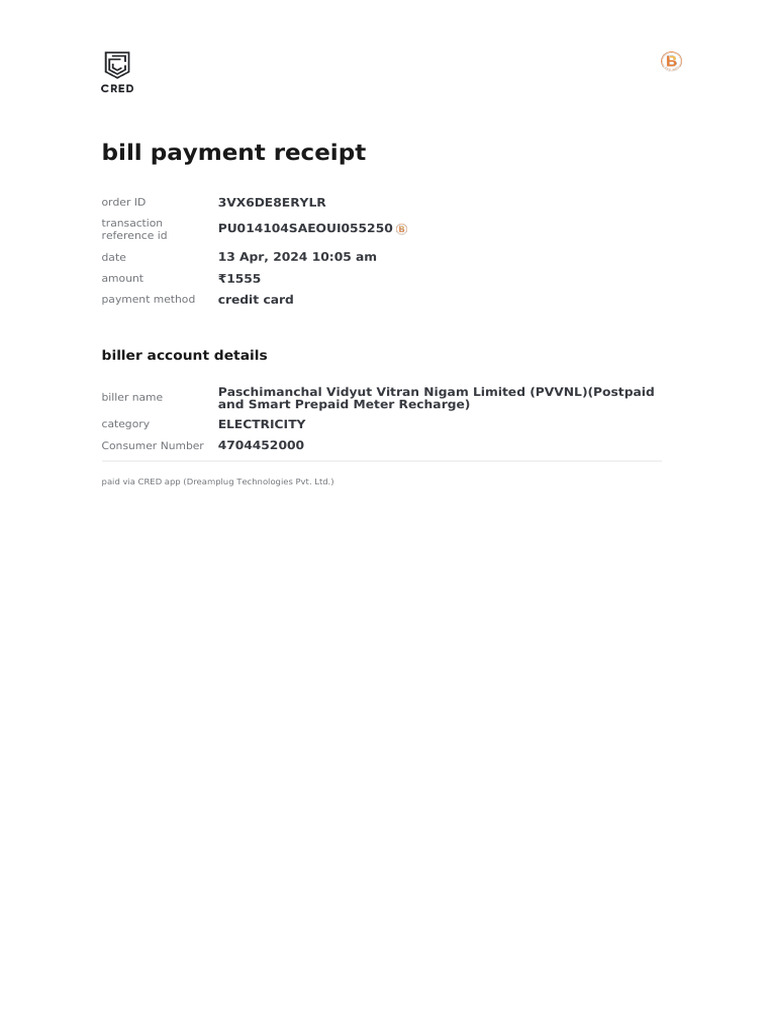 Payment Receipt | PDF