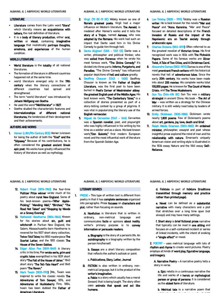 World Lit | PDF | Poetry | History