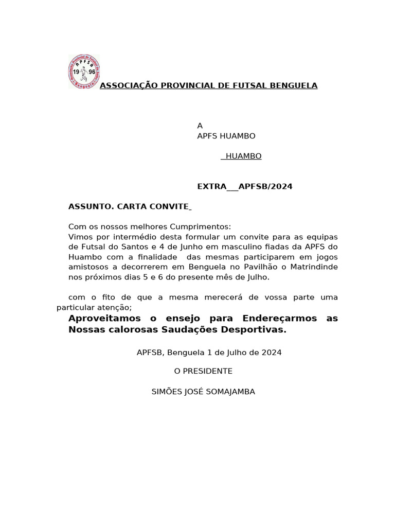 Carta Convite | PDF