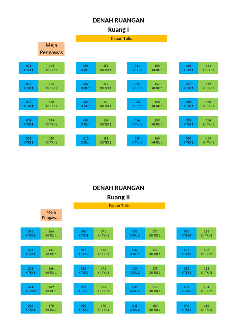 Denah Tempat Duduk | PDF