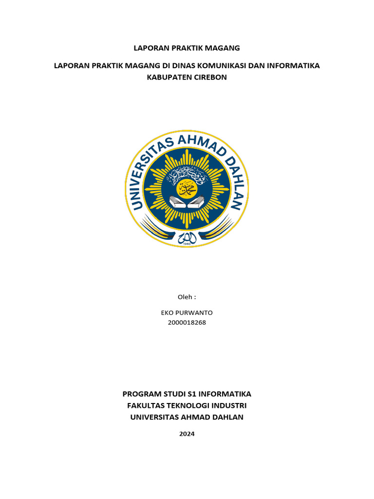 Laporan Praktik Magang Di Dinas Komunikasi Dan Informatika - 2000018268 ...