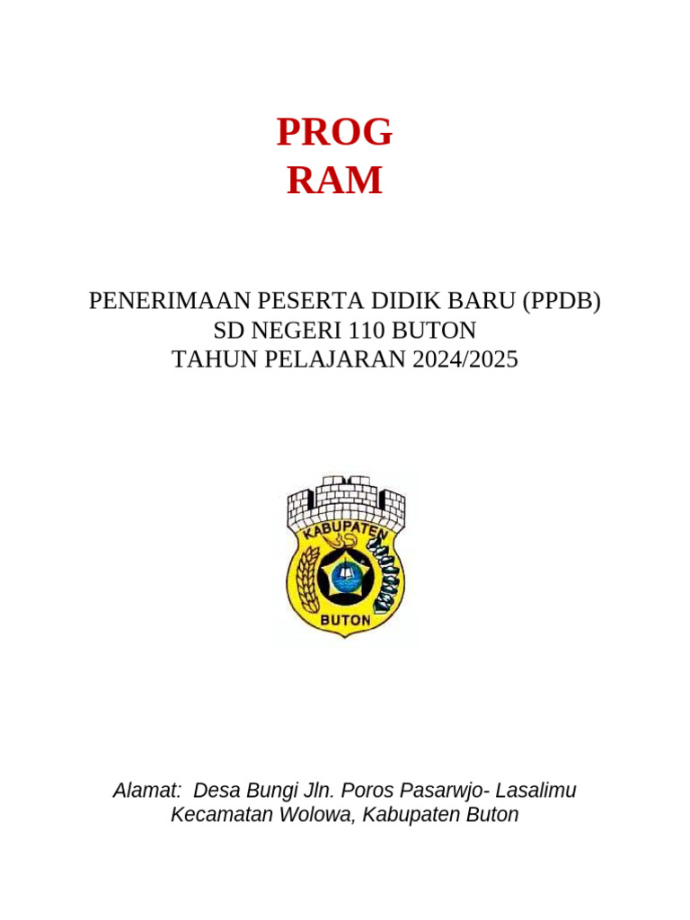 Sop SD Negeri 110 Buton | PDF