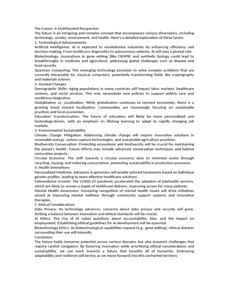 About Future 2025 Onwards | PDF