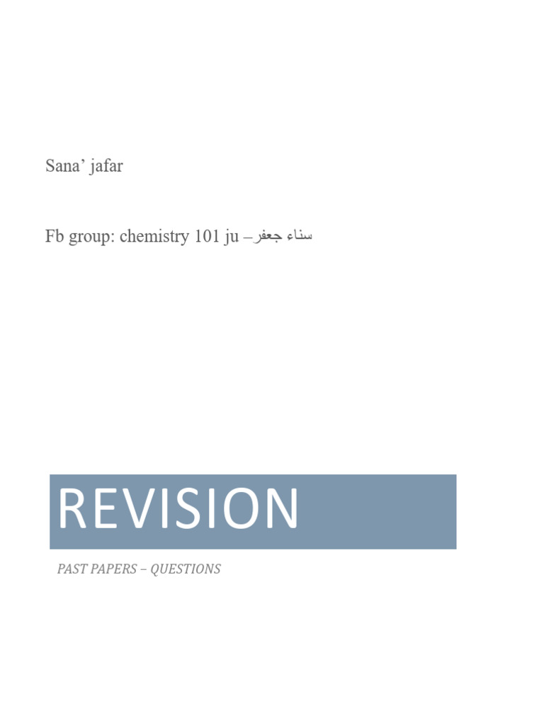 Revision Second | PDF