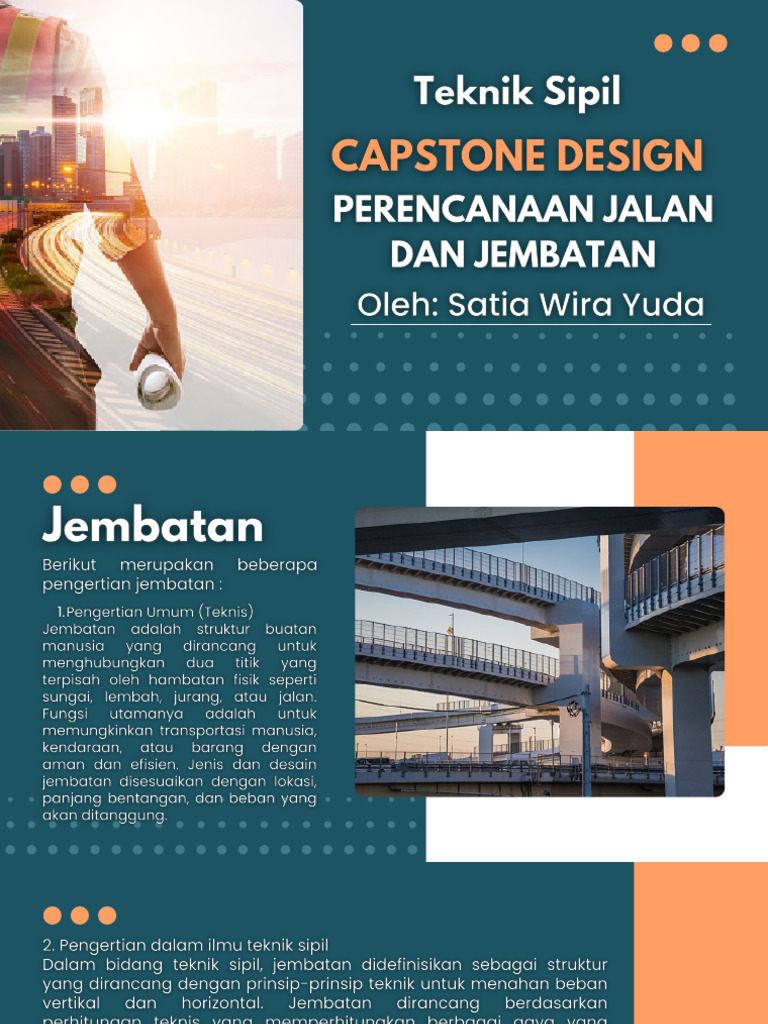 Satia Wira Yuda - Capstone Design Perencanaan Jalan Dan Jembatan | PDF