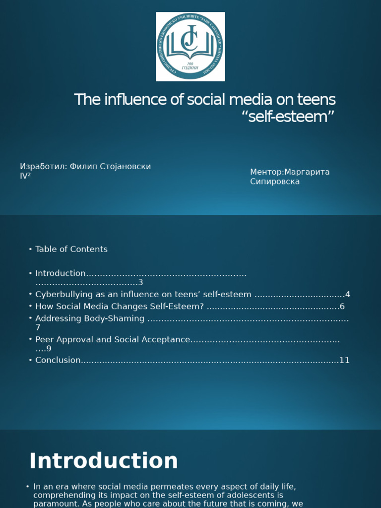 The Influence of Social Media on Teens. | PDF