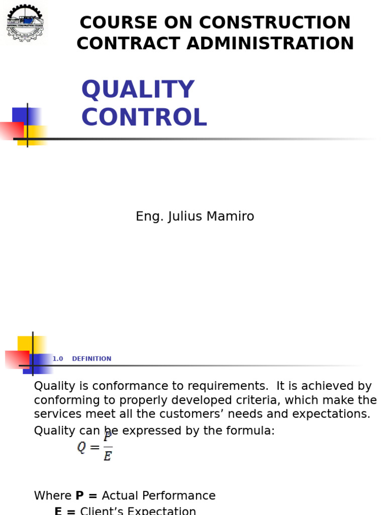 Quality Control | PDF