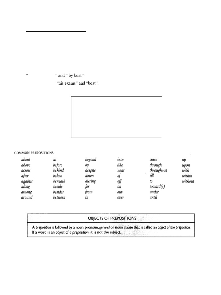 Understanding Objects of Prepositions | PDF
