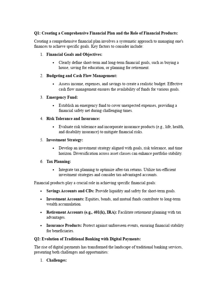 Financial Literacy Cheat Sheet | PDF