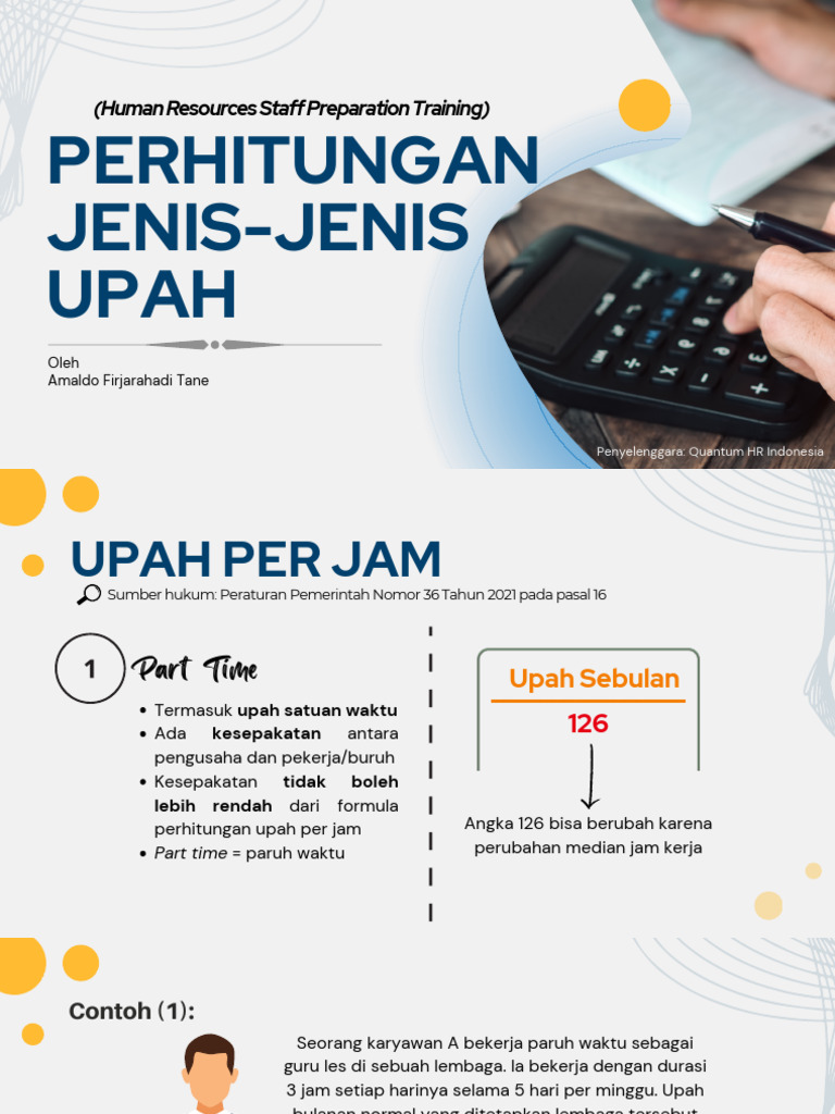 Resume - Perhitungan Jenis-Jenis Upah | PDF