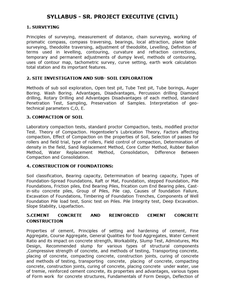 15 Syllabus SPE Civil | PDF