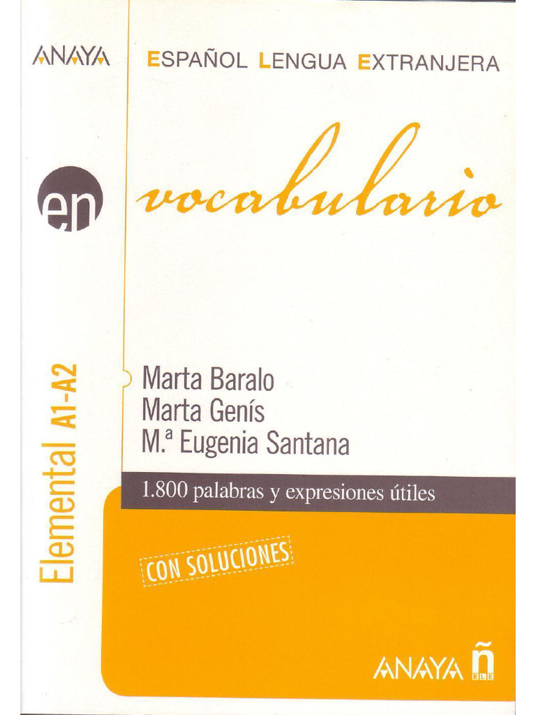 Marta Baralo Vocabulario A1-A2 | PDF