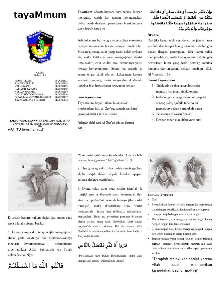 Leaflet Tayammum | PDF