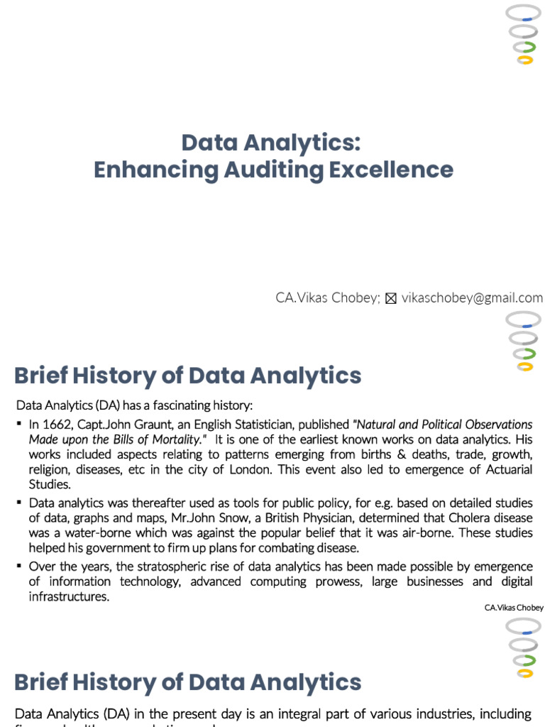 Data Analytics Enhancing Auditing Excellence | PDF