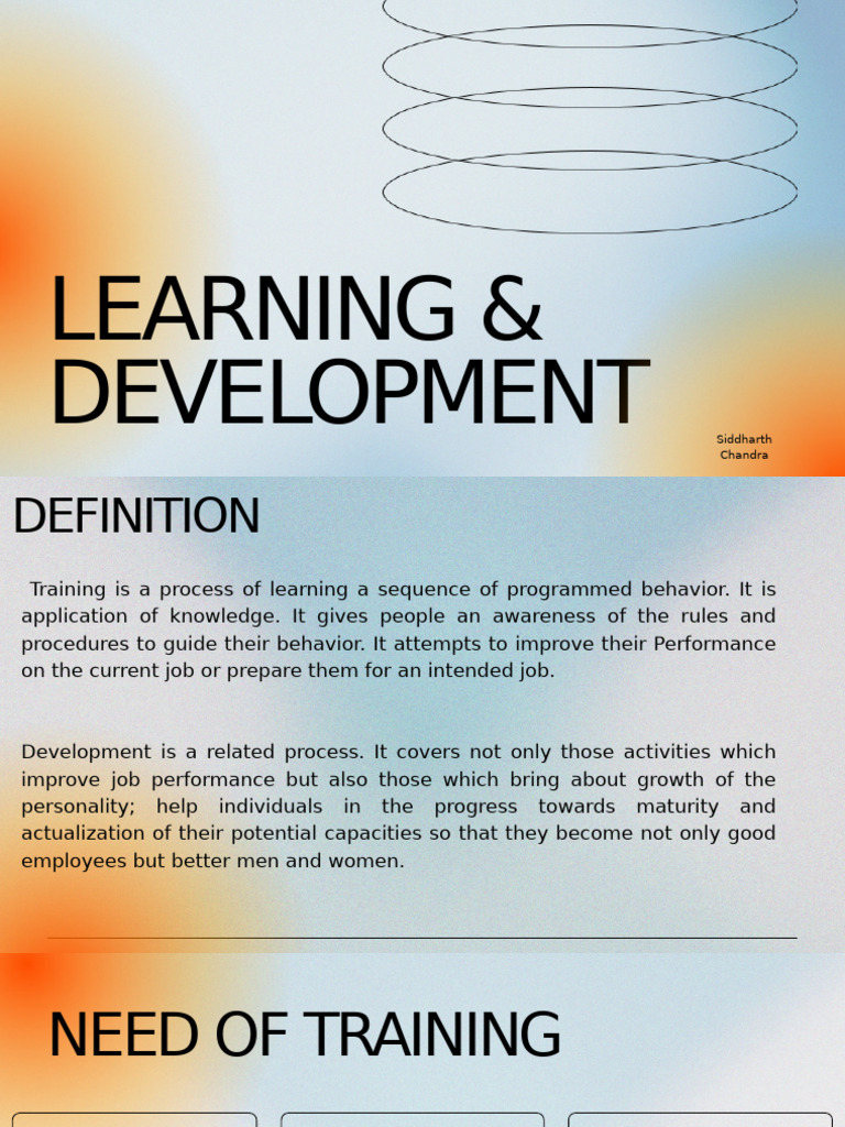 Learning and Development | PDF | Learning | Career & Growth
