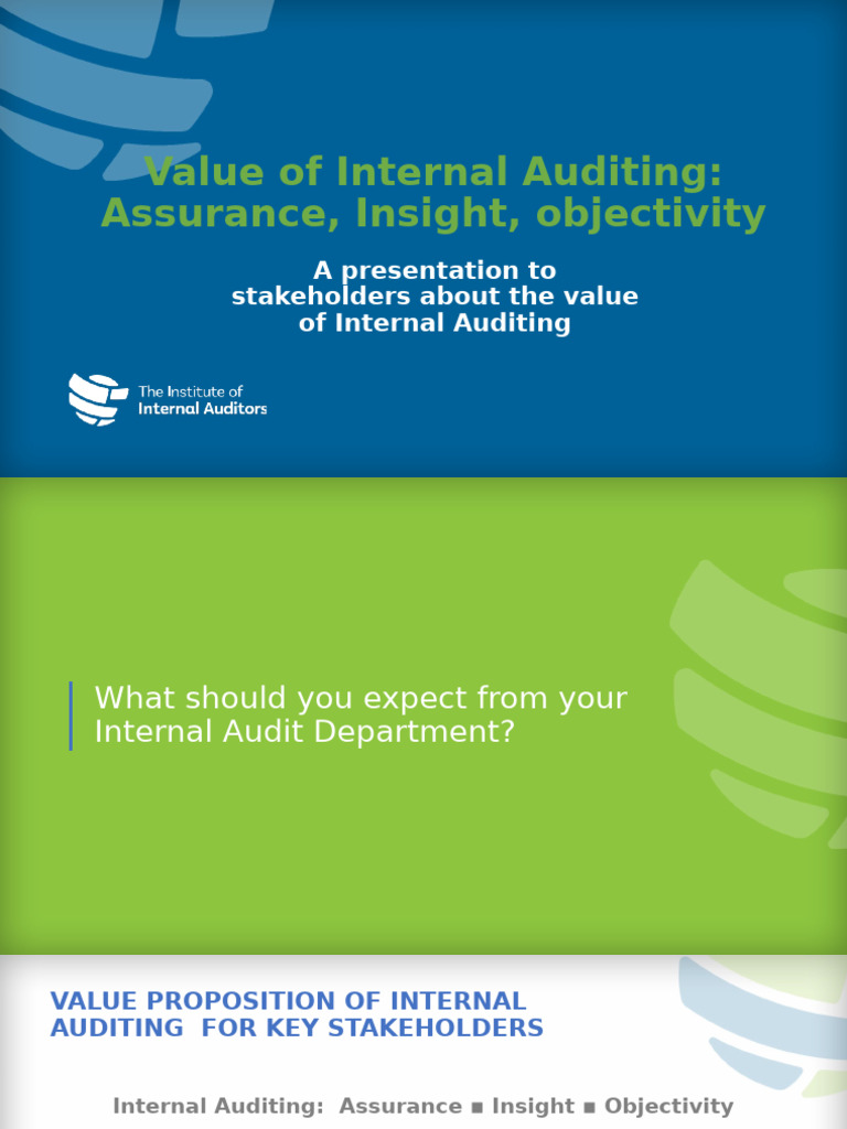 Value of Internal Auditing | PDF
