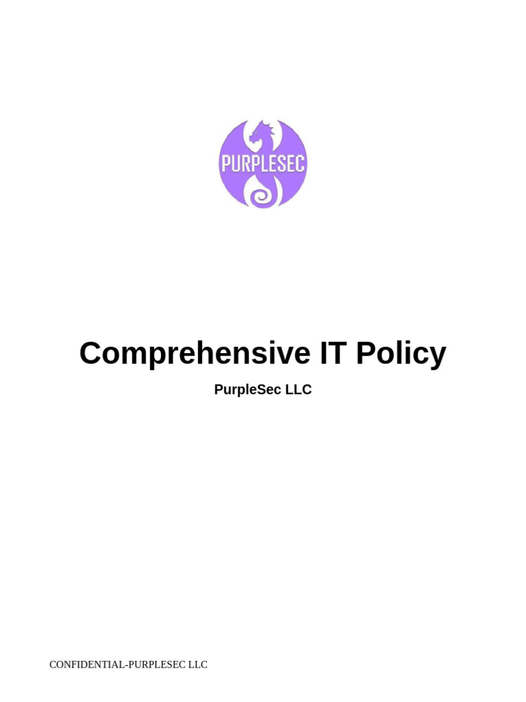 Comprehensive IT Security Policy | PDF