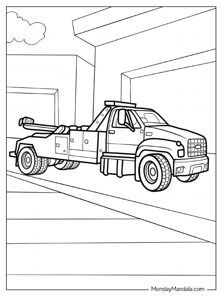 Tow-Truck-Coloring-Sheet | PDF