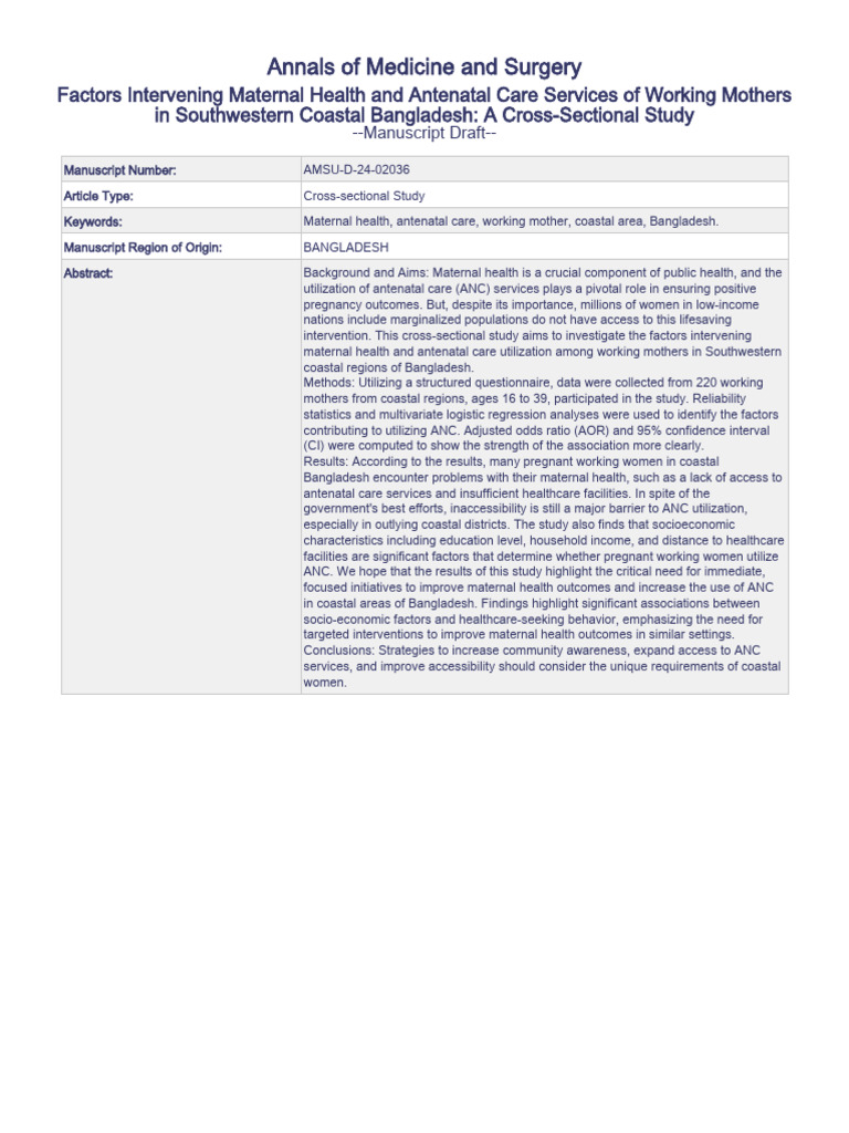 AMSU D 24 02036 - Reviewer | PDF | Maternal Health | Wellness
