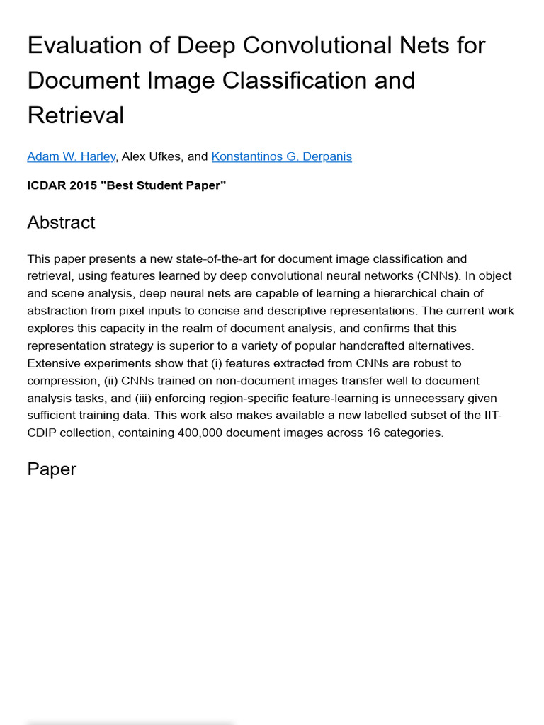 Evaluation of Deep Convolutional Nets for Document Image Classification ...
