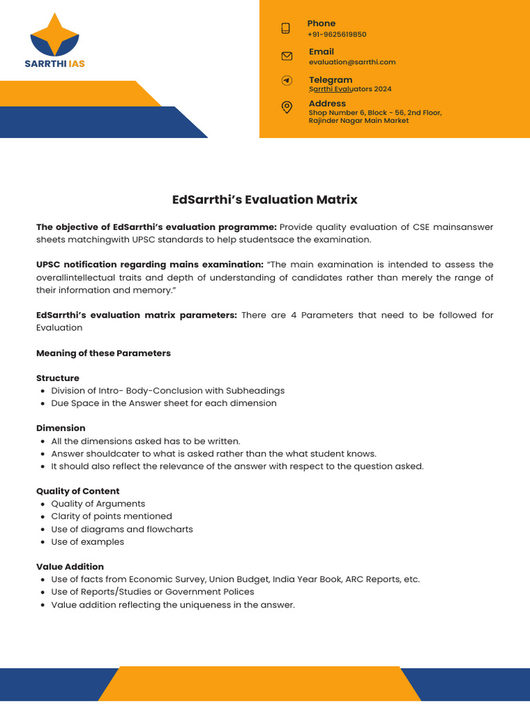 Evaluation Matrix | PDF