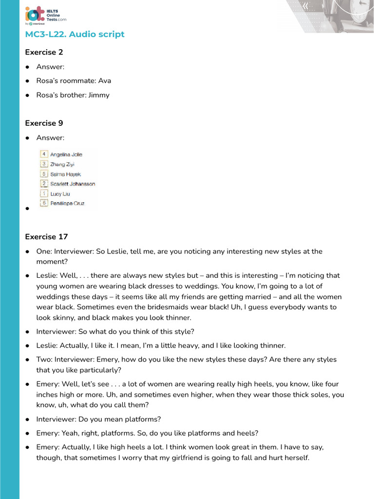 MC3-L22 Audio Script | PDF