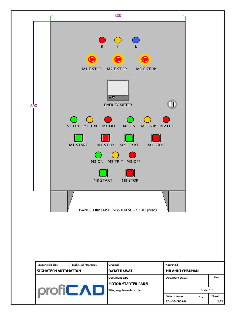 Star Delta Panel Front Layout | PDF