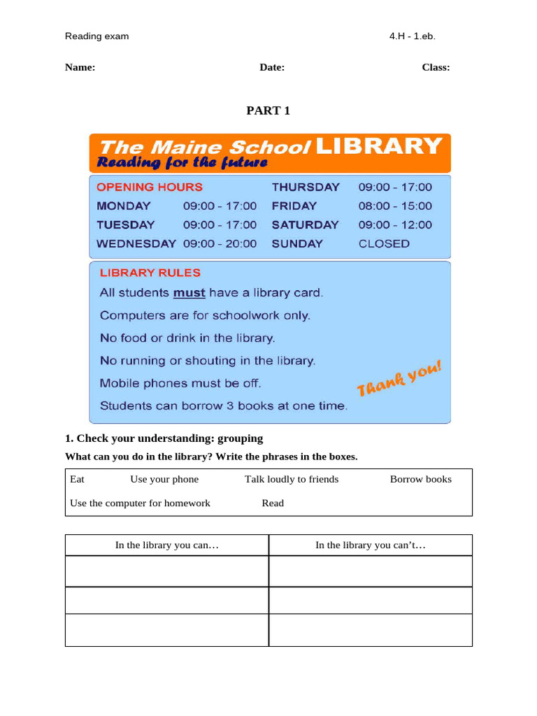 Reading Exam 1 | PDF