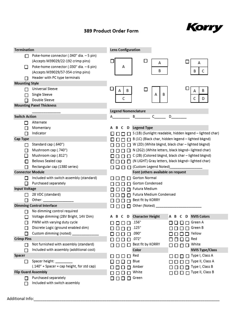 389 Order Form | PDF