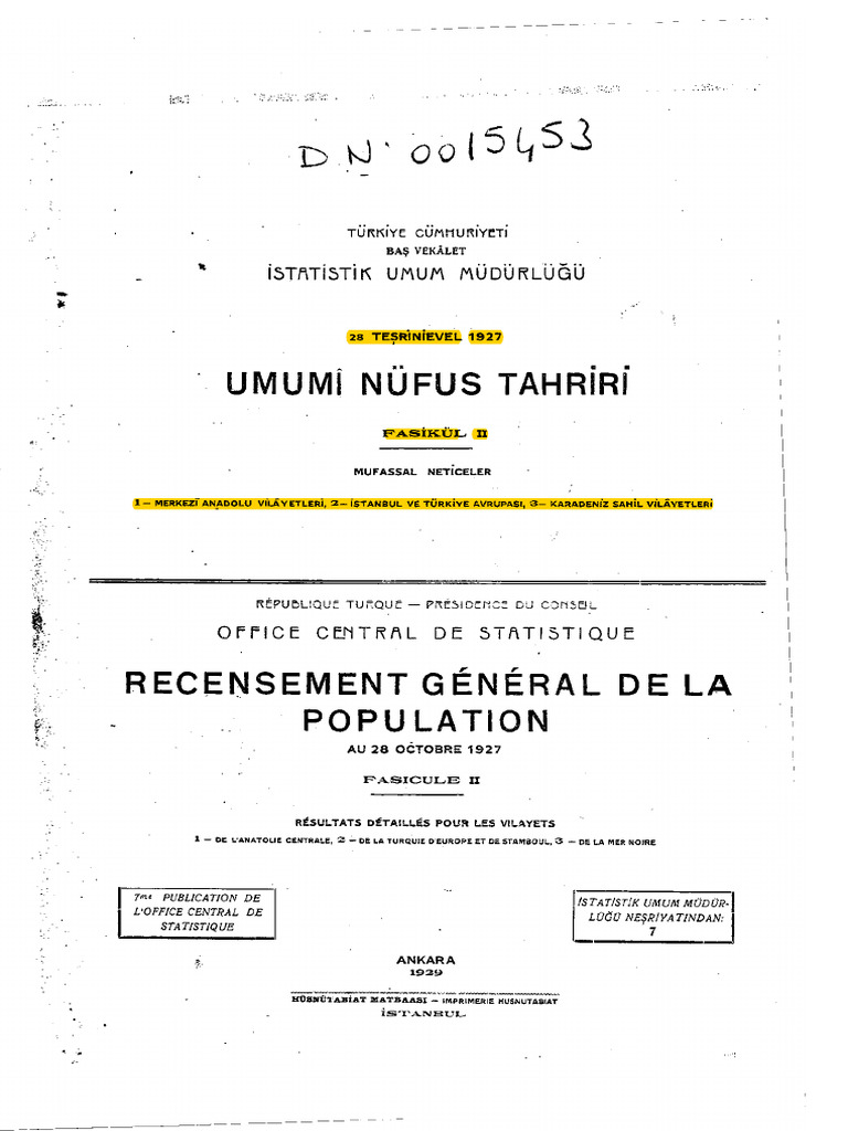 +1927 Nüfus (1) | PDF