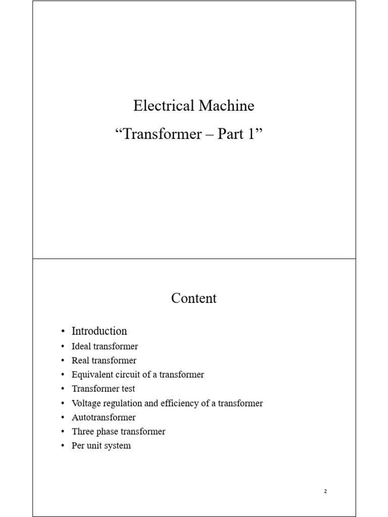 ELectrical Machine | PDF