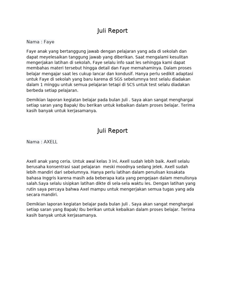 Faye Dan Axell Juli 2024 | PDF