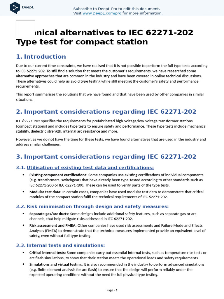 Technische Alternativen Zur IEC 62271-202 en | PDF