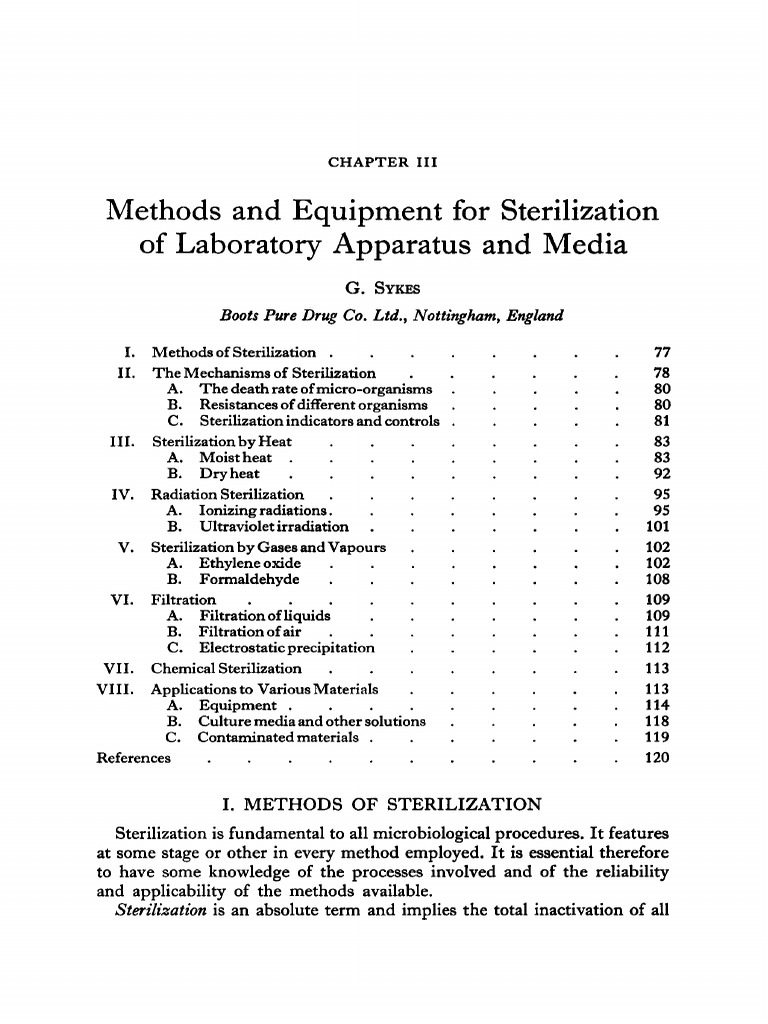 Sterilization 1 | PDF