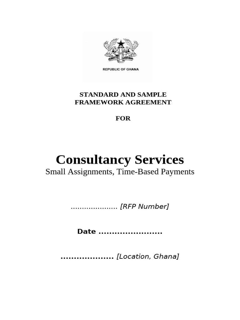 Standard and Sample Contract For Consultancy Services Small Assignments Time Based Payments | PDF