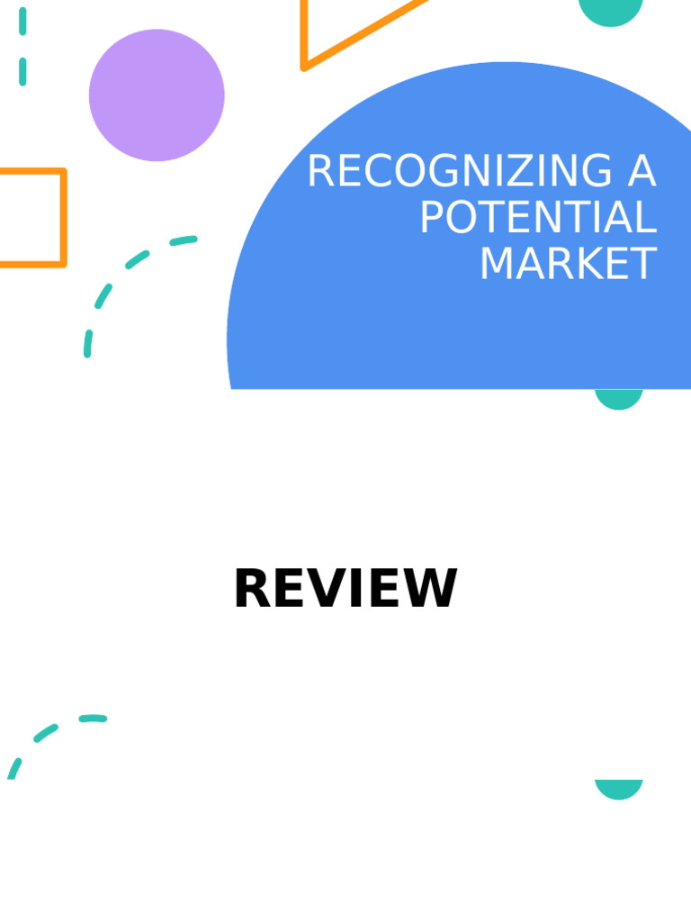 Entrep Week 3recognizing A Potential Market Textbook | PDF