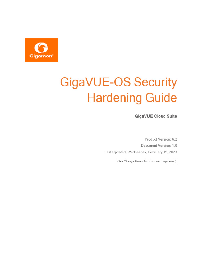 GigaVUE OS Hardening Guide v62 | PDF