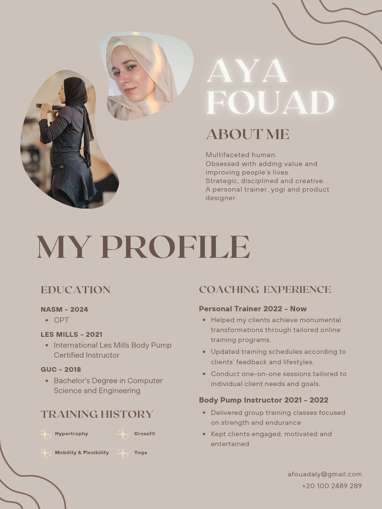 PT CV - Aya Fouad | PDF
