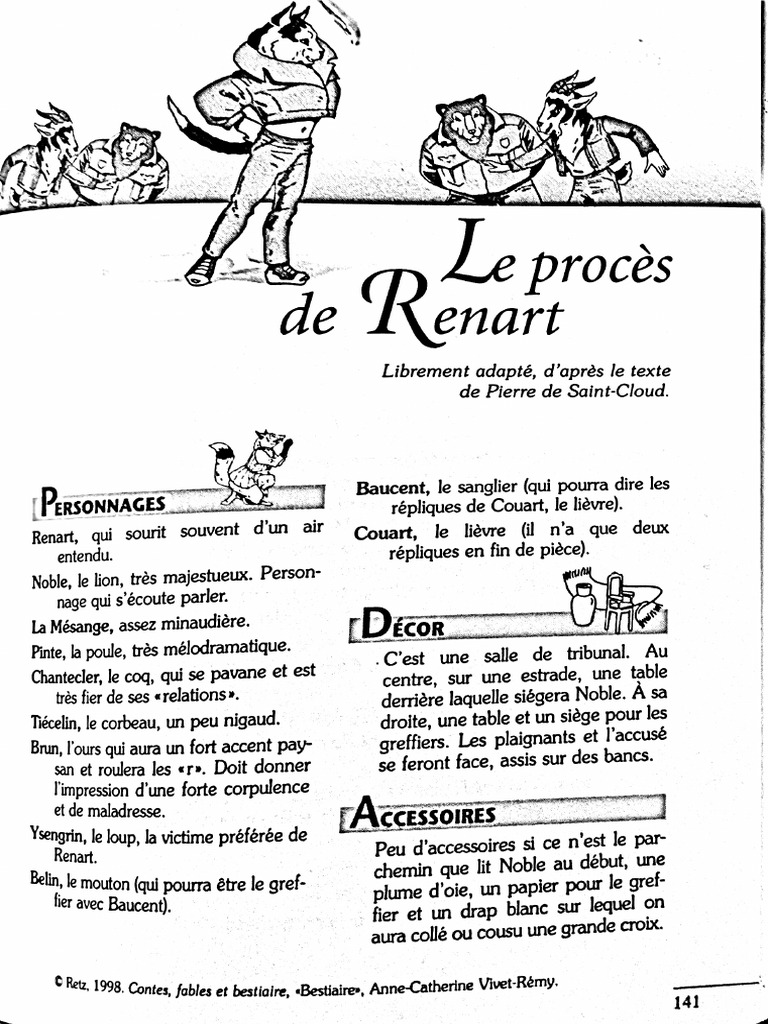 Le Procès de Renard. Texte | PDF