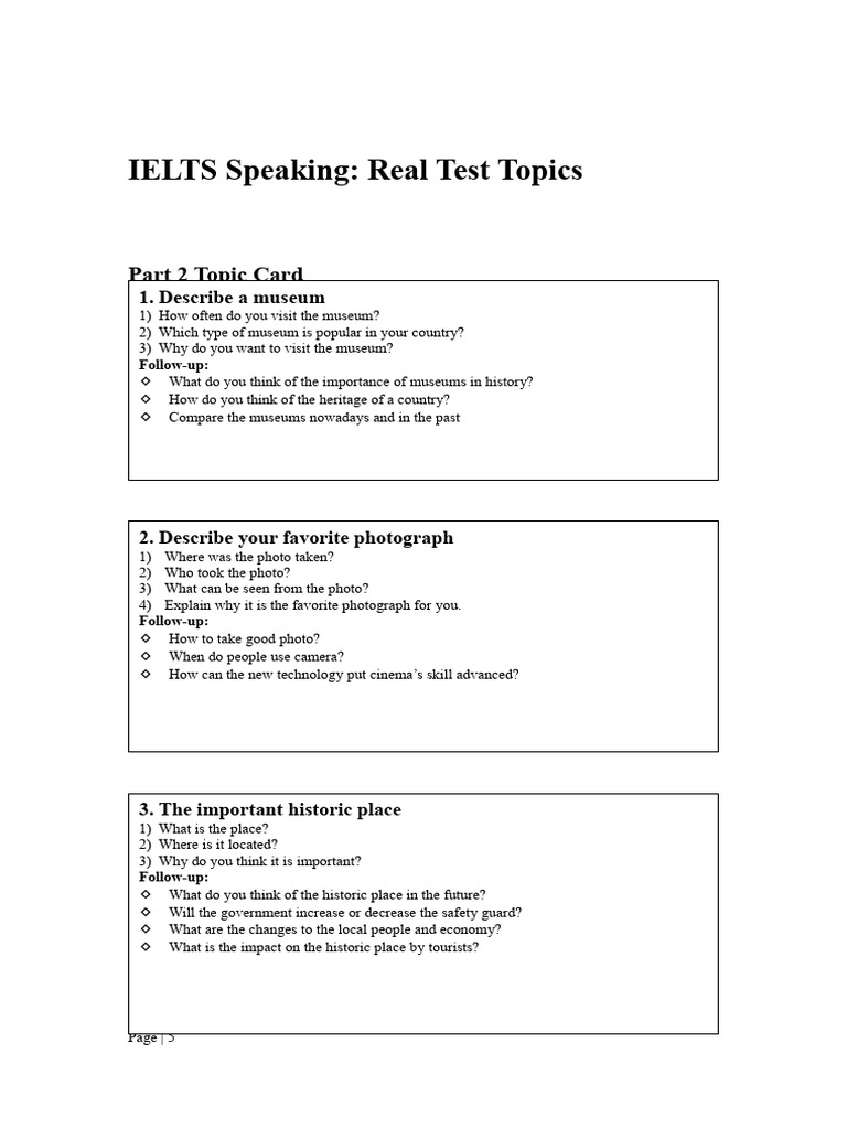 Sample Speaking Books (IELTS) | PDF