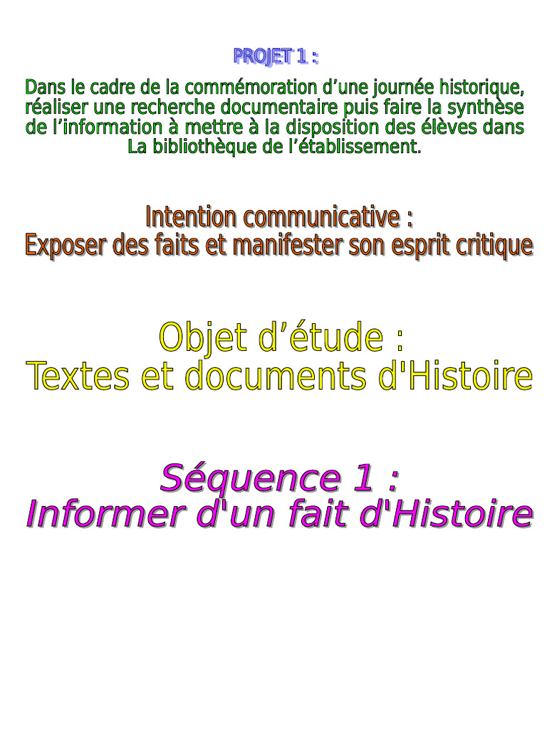 Séq.1-Informer d'1 Fait D'histoire | PDF