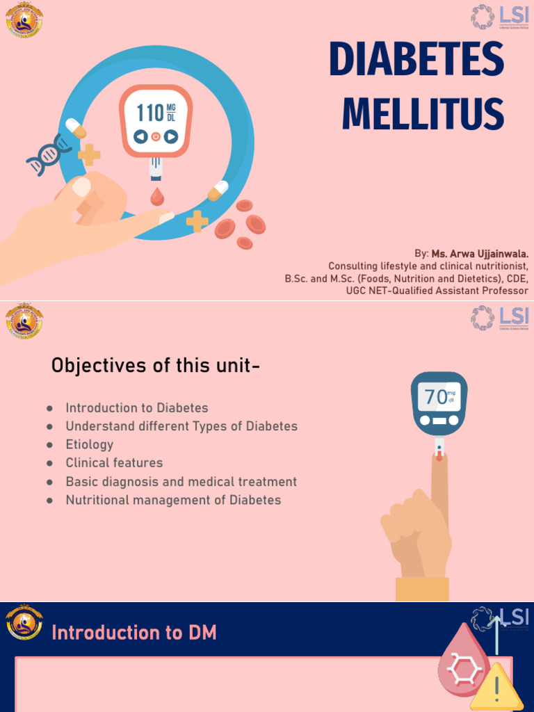 Unit 1-Diabetes Mellitus - Clinical Nutrition 1 | PDF
