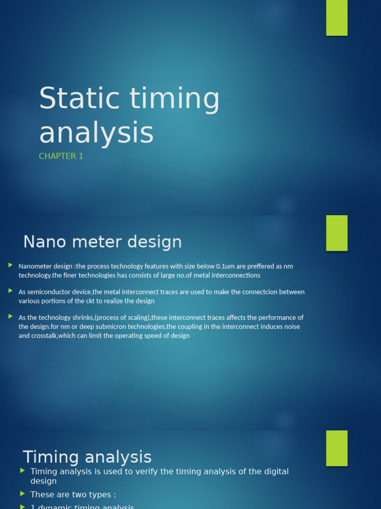 Static Timing Analysis ch1 | PDF