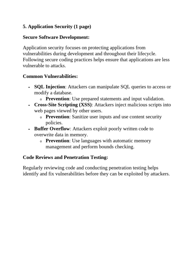 Isc2 Application Security Notes | PDF | Computers