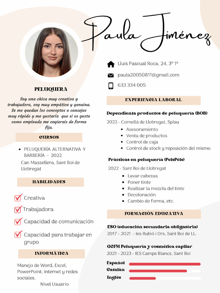 CV Paula Jiménez Torres | PDF