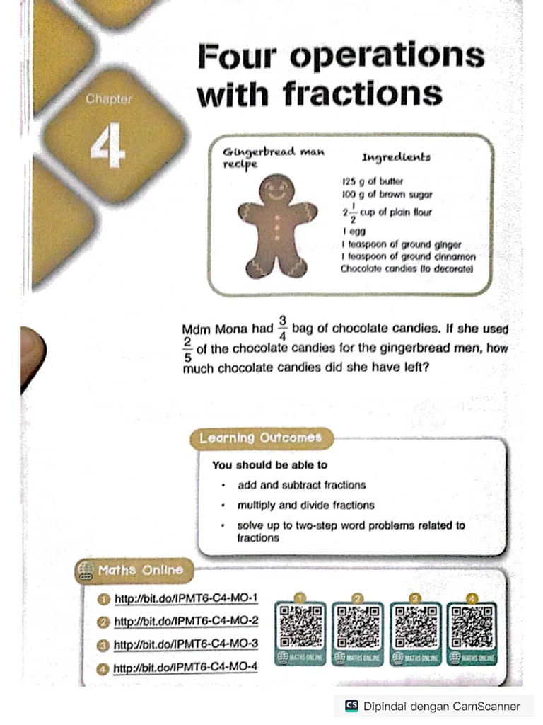 Chapter 4 Four Operations With Fractions | PDF