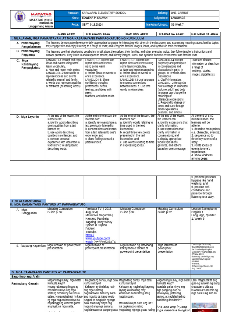 Week 7 Language | PDF