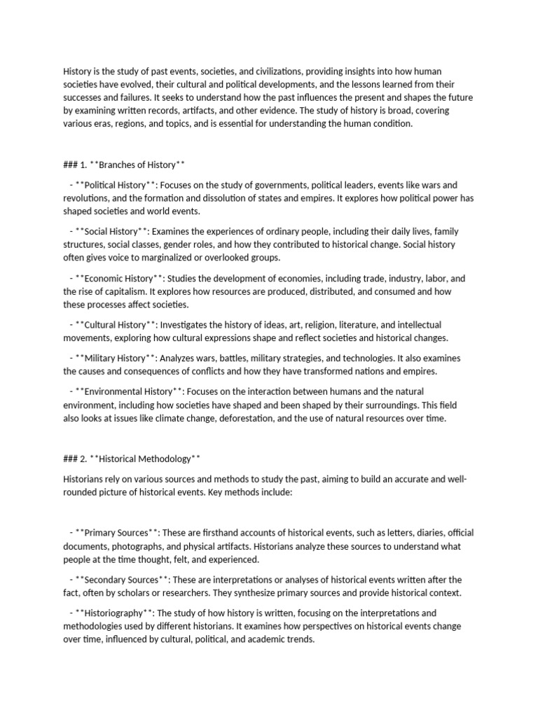 Understanding the Study of History | PDF | Historian | Primary Sources